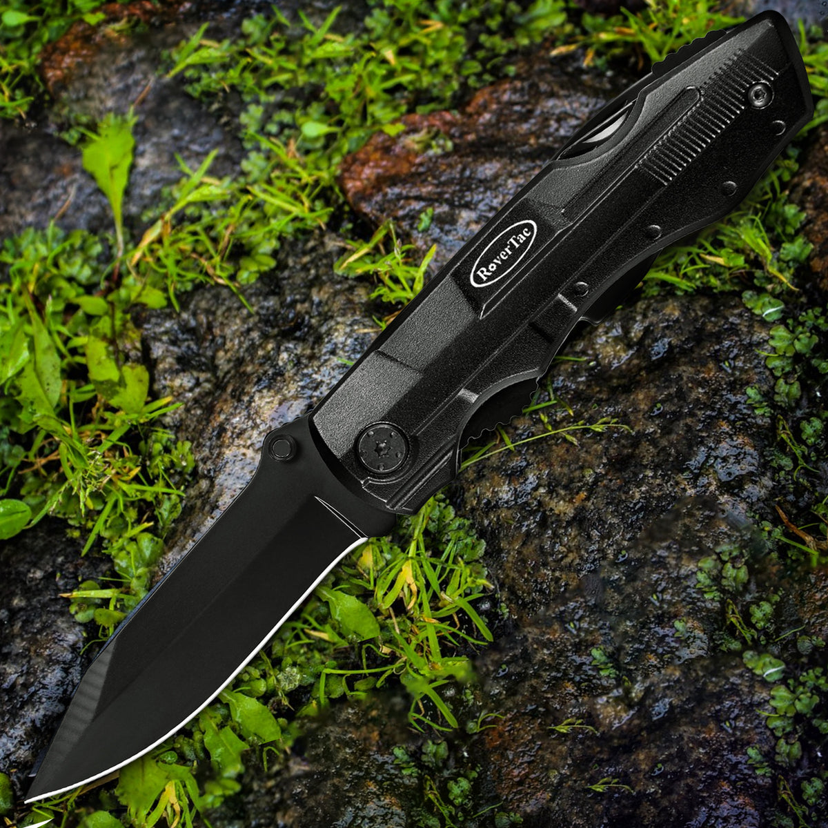 RoverTac Pocket Knife Wire Stripper Multitool Folding Knife with 9-Pac ...